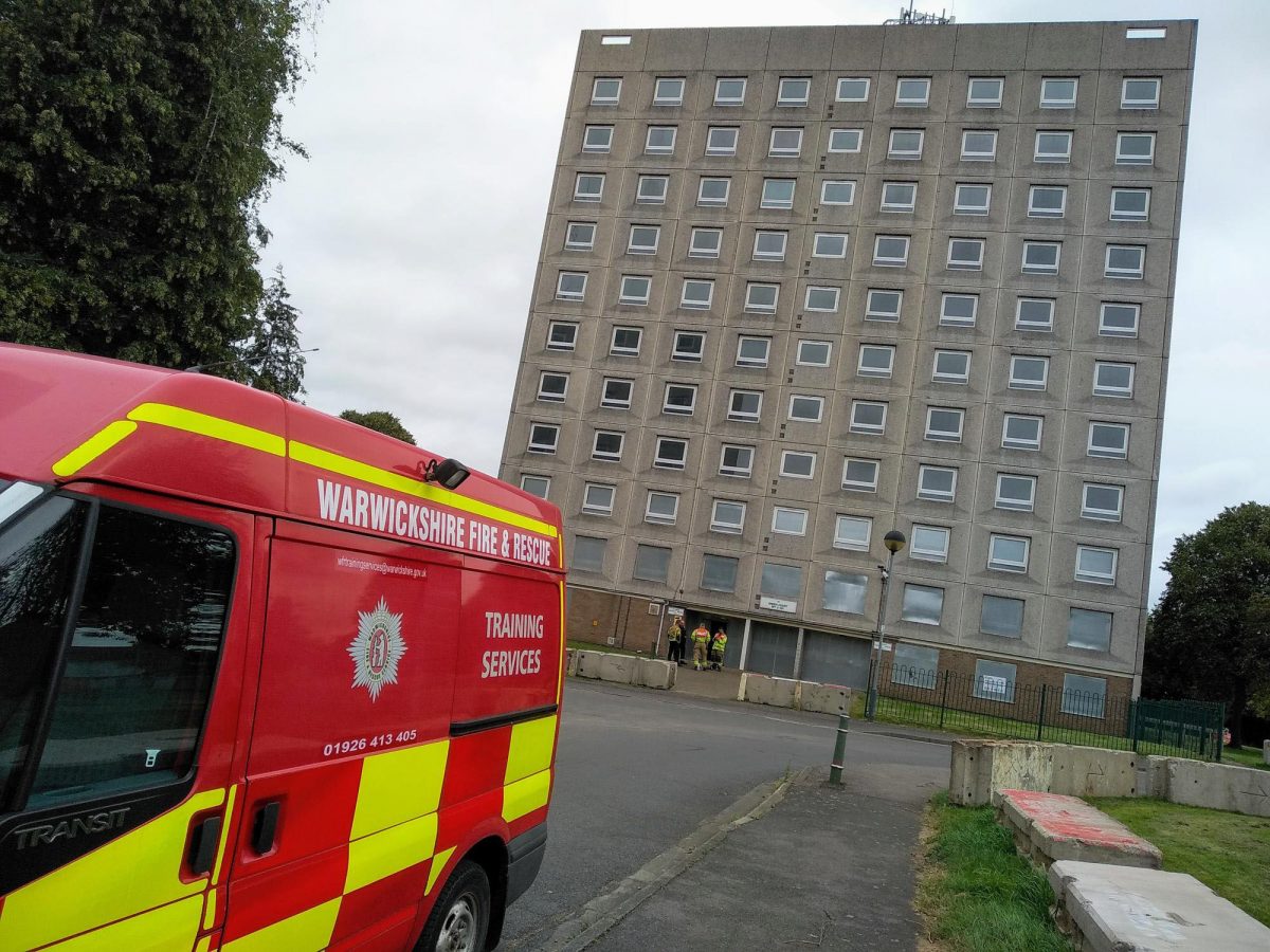 Firefighters' drill sees smoke rise from Rugby tower blocks - The Rugby ...