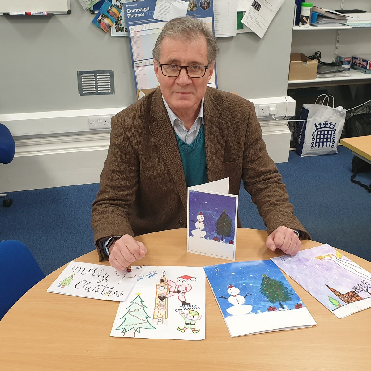 Seven-year-old Hannah declared winner of MP's annual Christmas Card ...